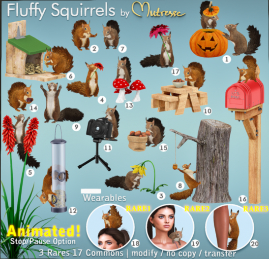 Second Life Marketplace - 07-Mutresse-Fluffy Squirrels